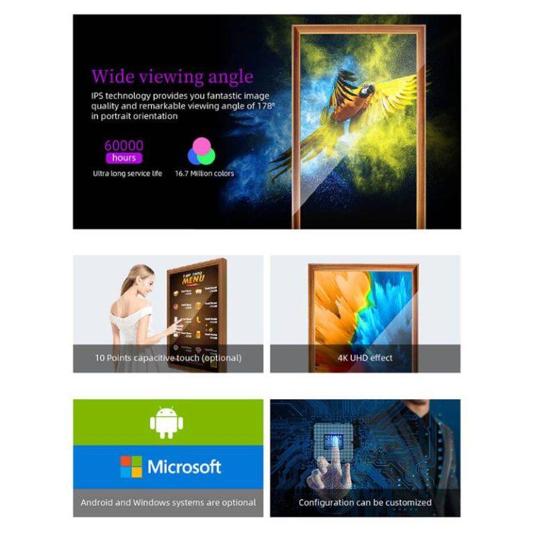 Digital Art Signage with Wooden Frame | NewTechStore | Online Store